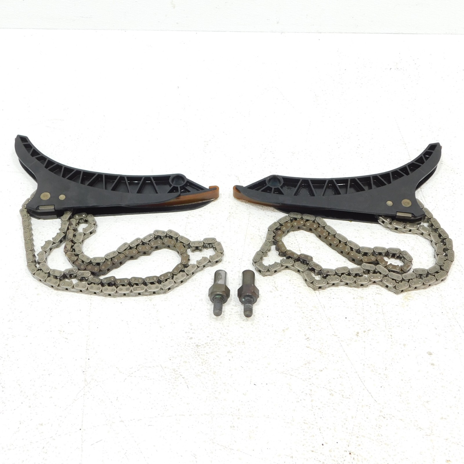 08-14 BMW 750Li X6 F02 N63 Left Right Engine Motor Timing Chain w ...
