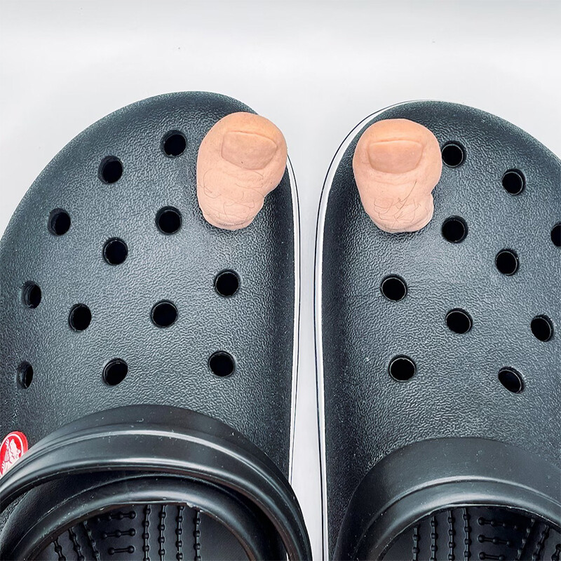 Funny Cute 3D Toe Shoe Charms DIY Unique Simulation Shoe Big Toe ...