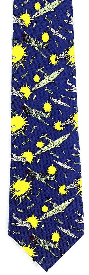 Bombs Away Men's Silk Neck Tie Airplane Pilot Air Force Fighter Jet ...