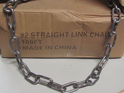 100 Feet of # 2 Straight Link Chain Trapping Traps Raccoon Fox New Sale ...