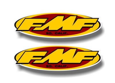 2 FMF Racing 9" Vinyl Decals Exhaust Pipes Motocross Motorcycle ATV ...