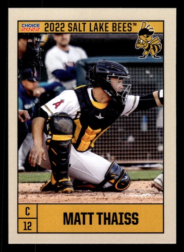 Matt Thaiss 2022 Choice Salt Lake Bees #21 Salt Lake Bees | eBay