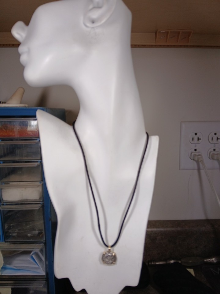 Alexander the Great Ancient Greek Tetradrachm Coin Silver Necklace 14K ...