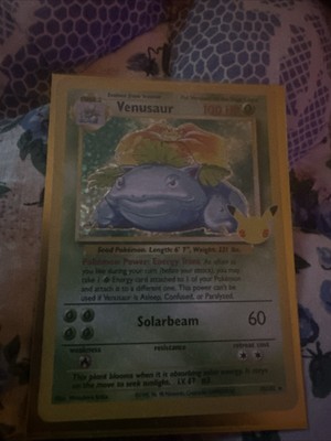 Pokémon TCG Venusaur Base Set 15/102 Holo Unlimited Holo Rare | eBay