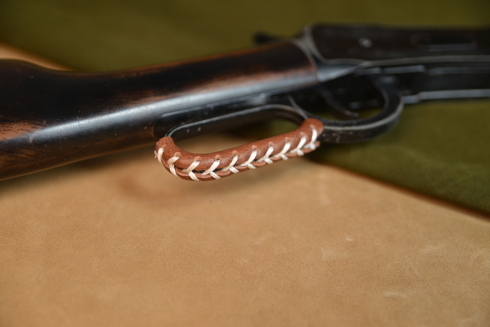 Tanned Full Grain Leather Lever Wrap For Lever Action Rifle Shotgun ...