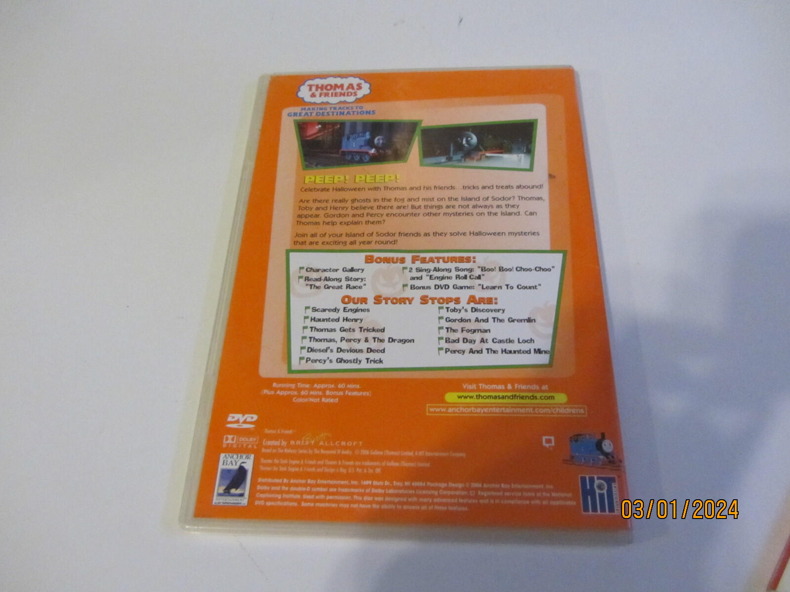 THOMAS & FRIENDS - THOMAS' HALLOWEEN ADVENTURES DVD Phil Fehrle, Britt ...