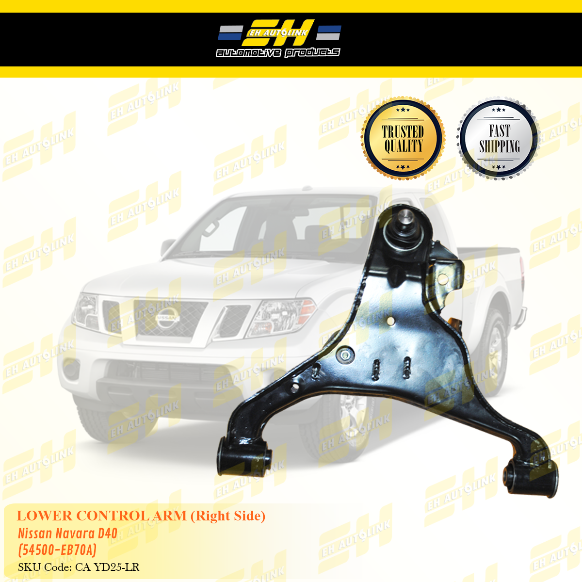 Lower Control Arm (Right Side) For Nissan Navara D40 4WD (54500-EB70A ...