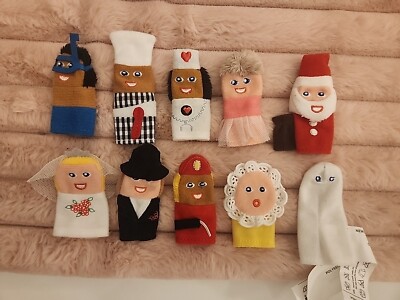 10 IKEA Finger Puppet Titta Folk Chef Fireman Nurse Bride Groom Baby ...