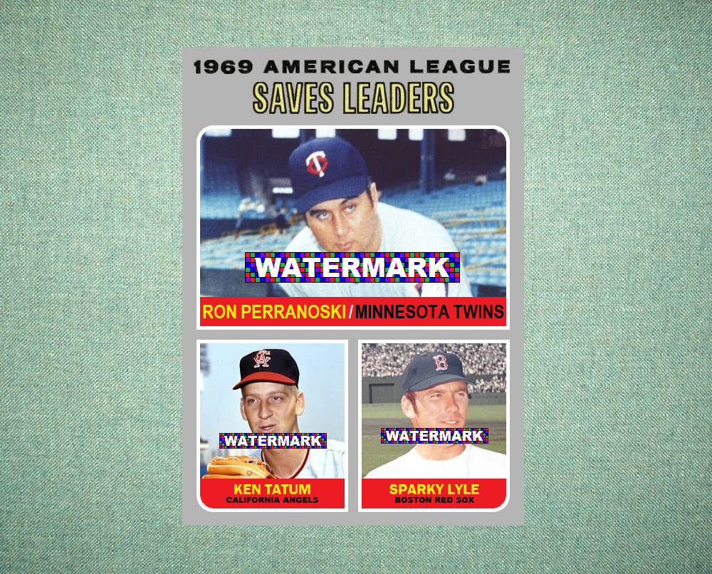 1969 American League AL Saves Leaders 1970 Style Custom Baseball Art ...