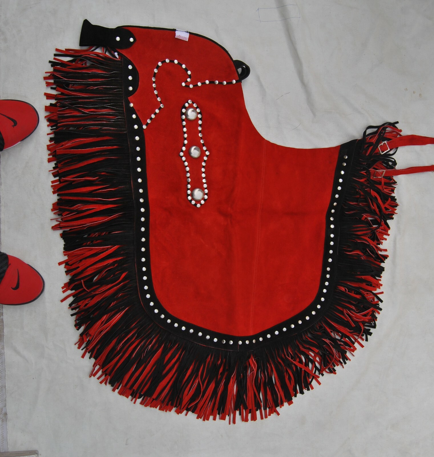 Black Suede Leather Western Horse Saddle Fancy Chinks Chaps | eBay