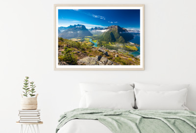 Mountain With Forest Sky View Print Premium Poster High Quality choose ...