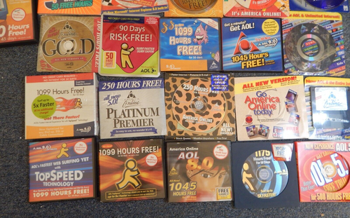 Lot of 21 AOL America Online CD's and Floppy Disks | eBay