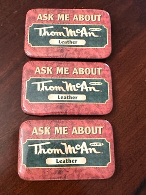 Vintage Thom McAn Pins (3) Ask Me About Leather Shoes Advertising | eBay