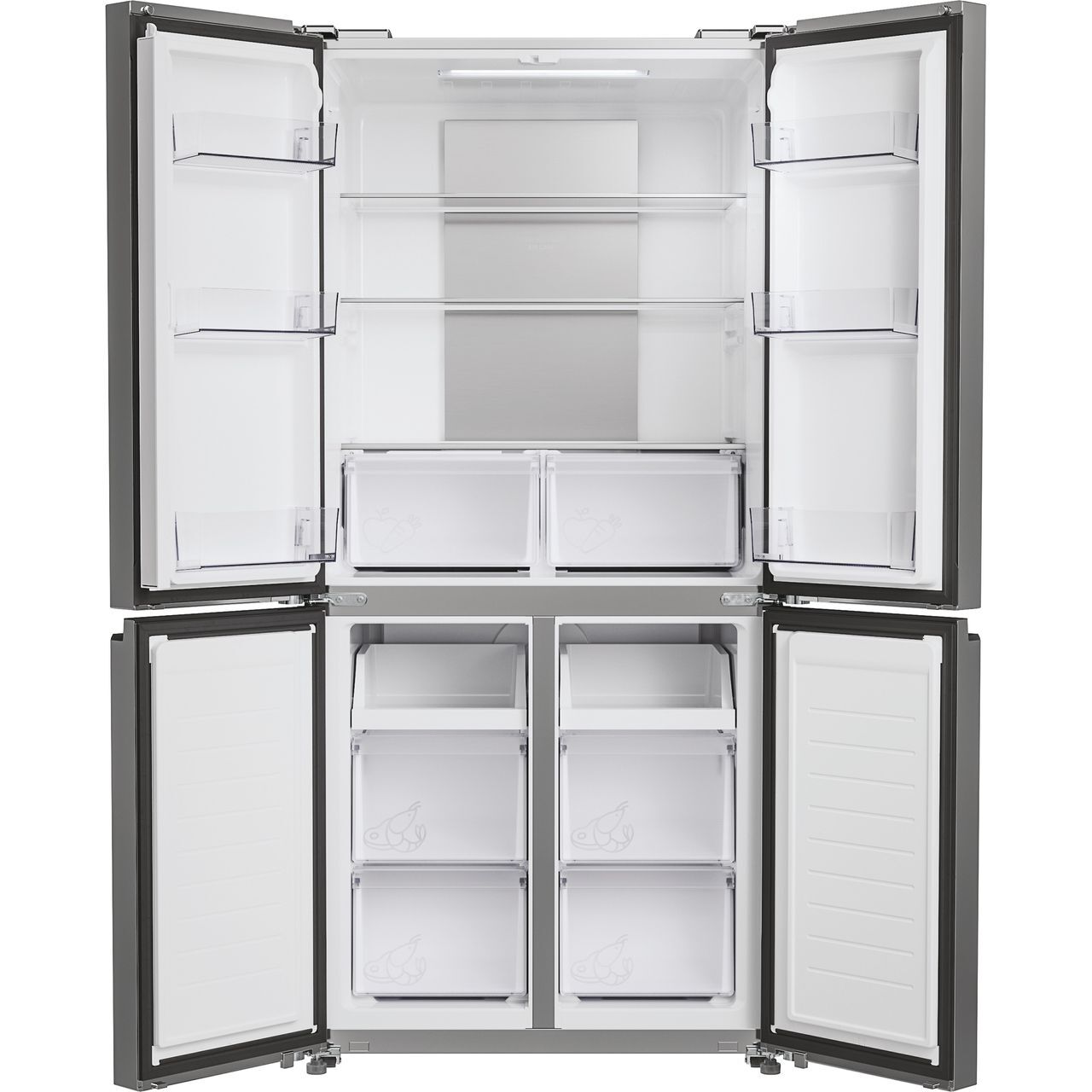 Hoover HHCR3818ENPL 83cm Frost Free American Fridge Freezer Inox E ...