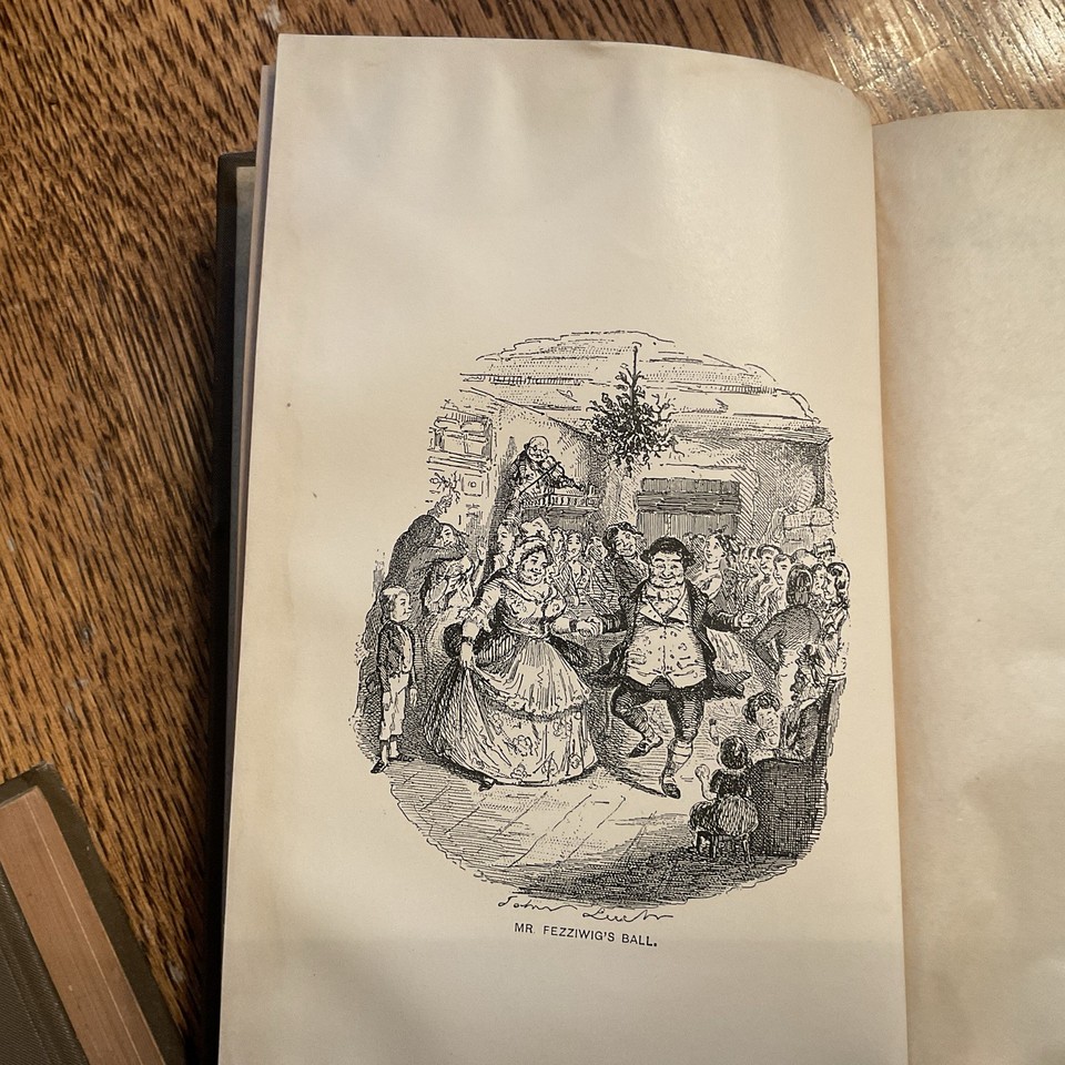 Christmas Carol Lot 2 Works of Charles Dickens Crowell Antique HC Free ...