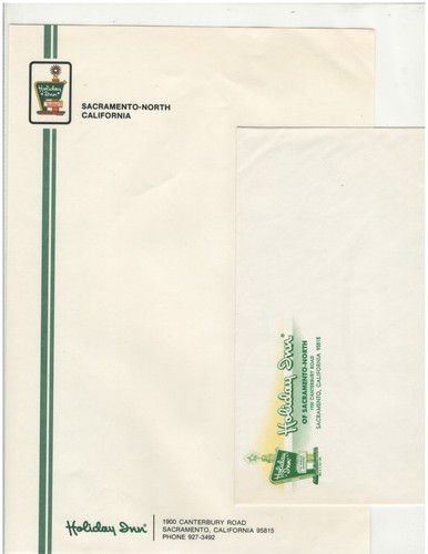 Vintage Stationery Envelope Letterhead Holiday Inn Sacramento-North ...