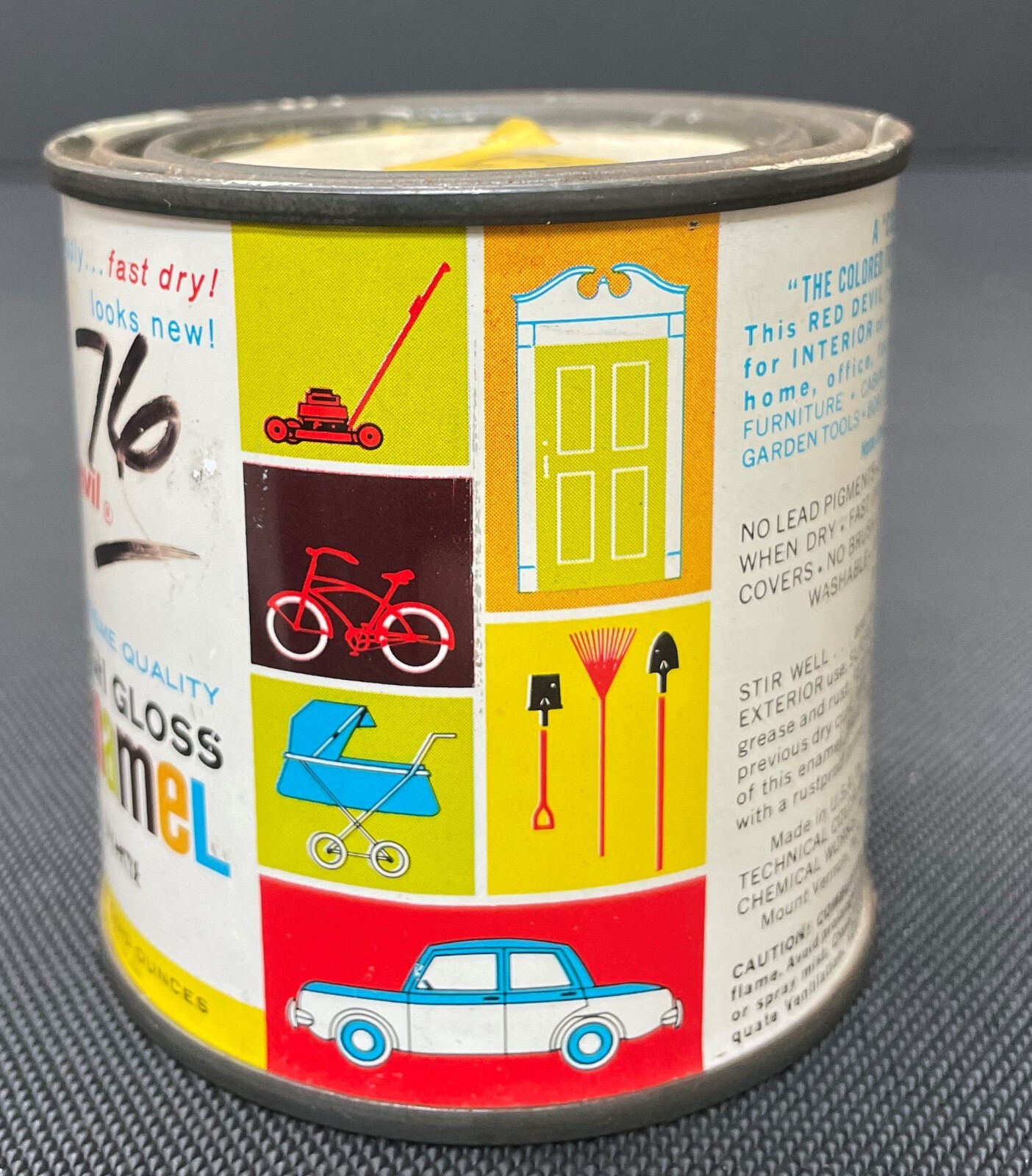 Vintage Red Devil Paint: 'White' 1/2-pint circa 1970s; Nearly full | eBay