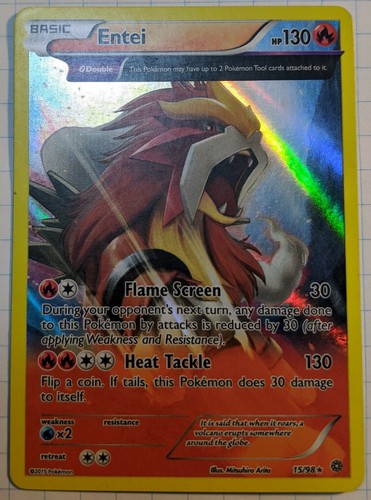 Pokemon Entei 15/98 LP Holo Rare XY Ancient Origins | eBay