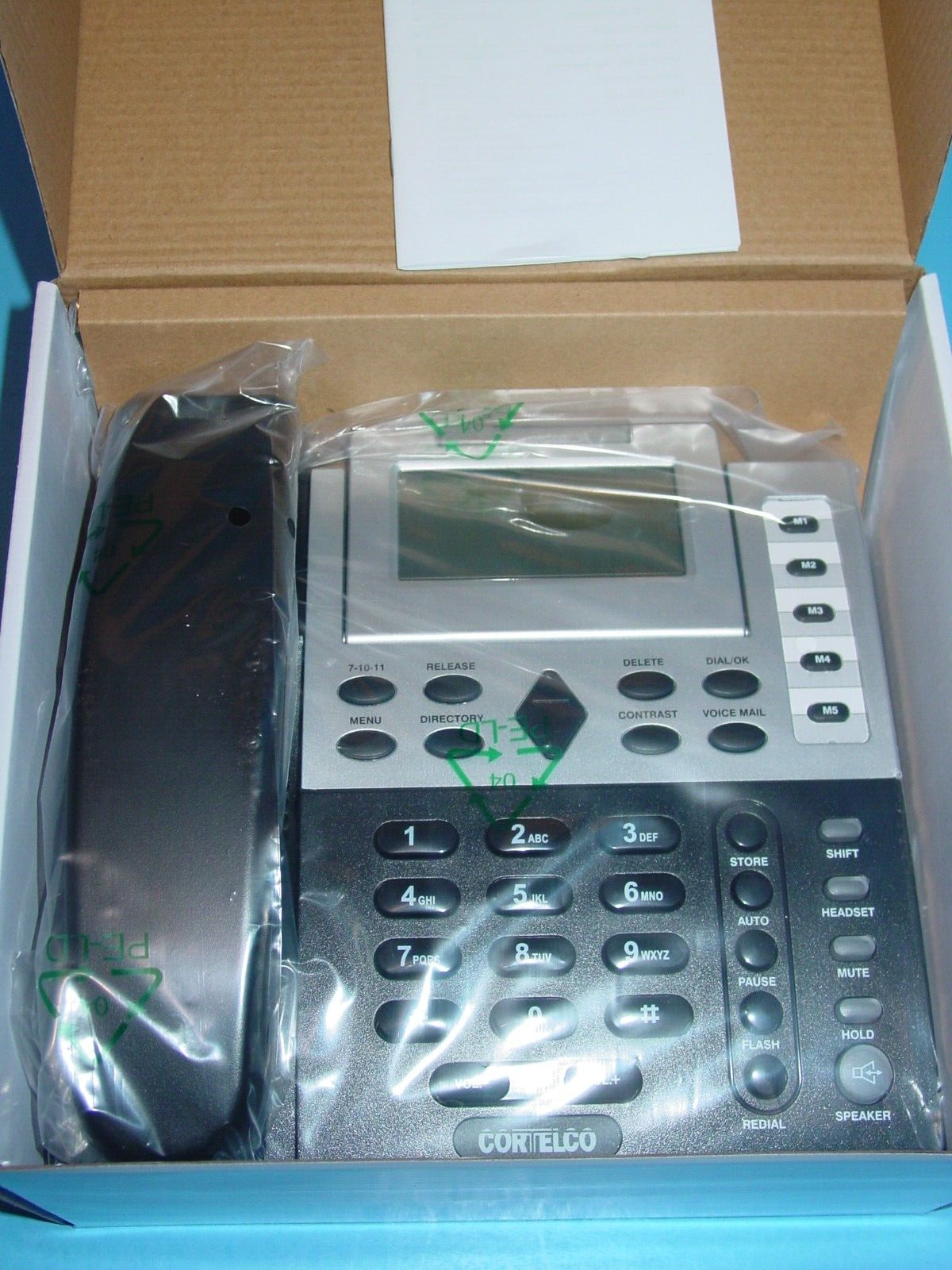 Cortelco Single-Line Line Powered Caller ID Telephone Black | eBay