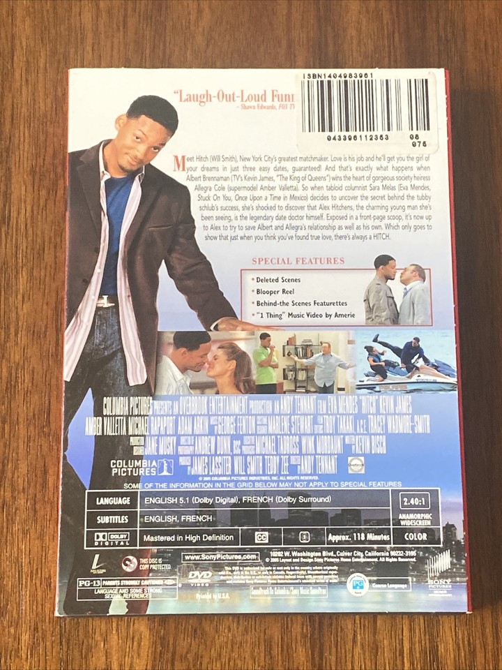 Hitch (DVD, 2005, Widescreen) with Slipcover | eBay