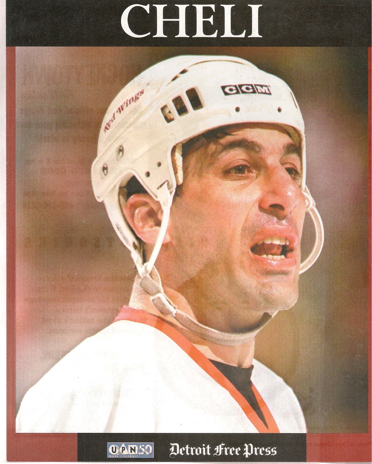 DETROIT RED WINGS 2002 CHRIS CHELIOS POSTER 8'" X 10" | eBay
