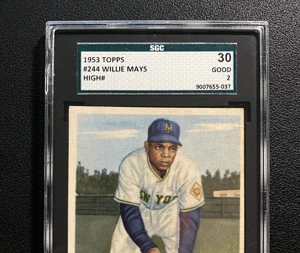 1953 Topps #244 Willie Mays SGC 2 Good High Number New York Giants HOF ...