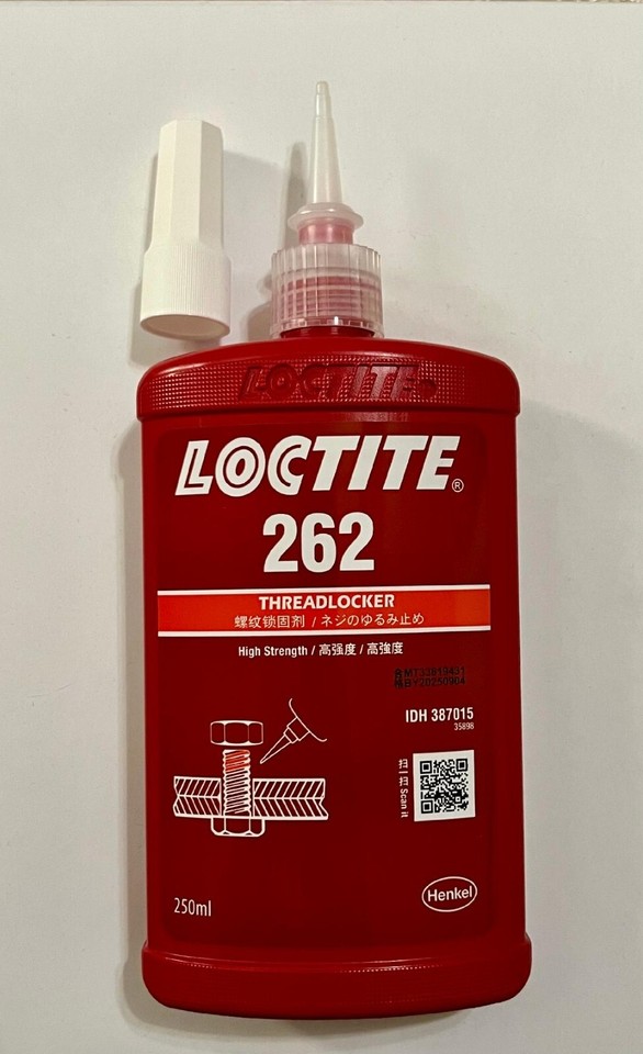 Loctite 262 Threadlocker High Strength 250ml tube. Expiration 09/2025 ...
