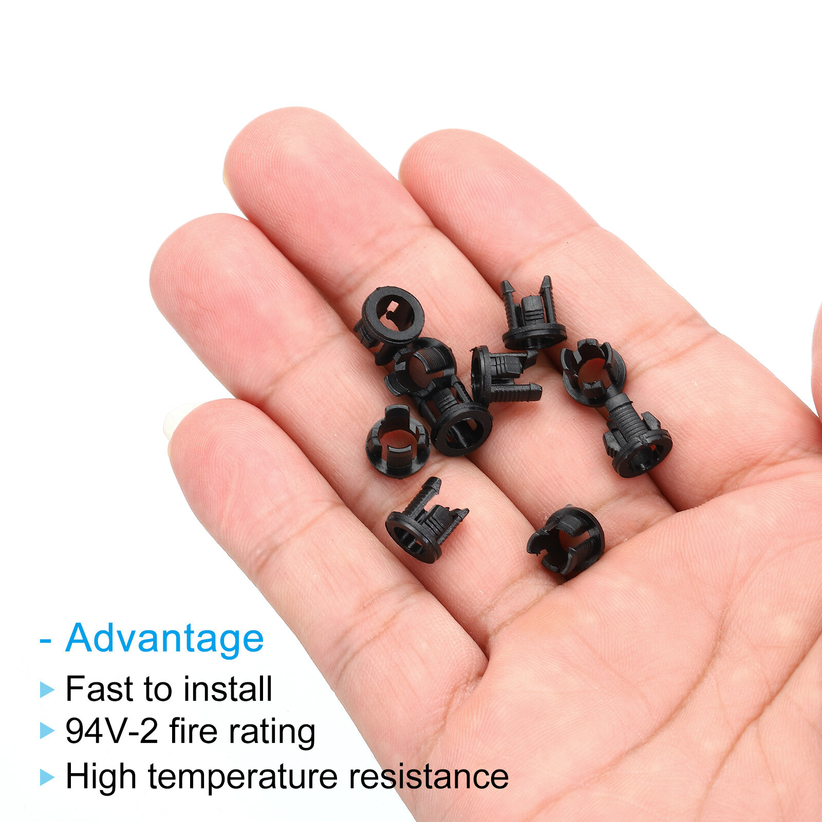 50pcs 5mm Light Emitting Diode Holder Clip Bulb Socket Panel LED ...