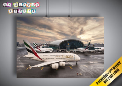 Poster Airbus A380 Emirates Airlines | eBay