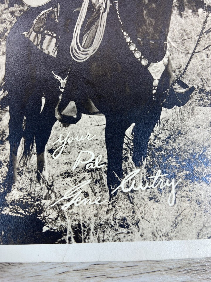 Vintage Gene Autry & Champion Wonder Horse 5x7 Photo With Facsimile ...