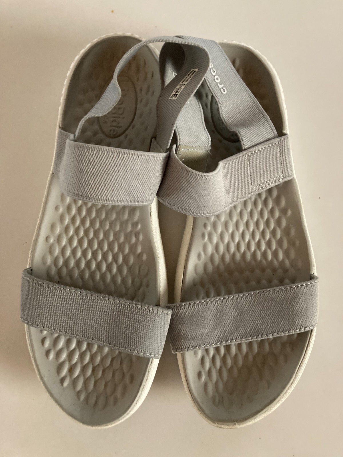 Crocs womens sandals, LightRide, gray, stretchy straps and flexible ...