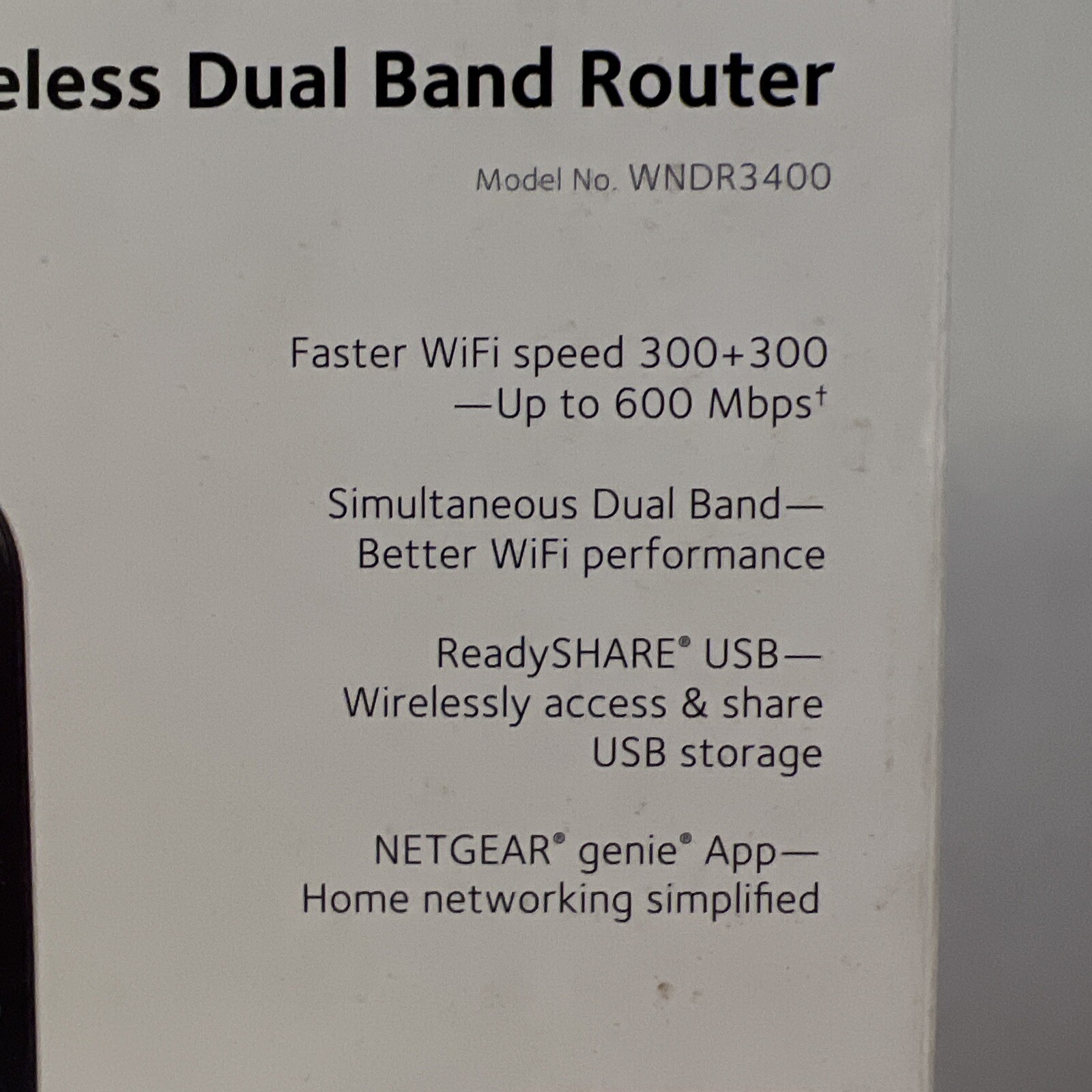 NETGEAR N600 300 Mbps 4 Port 300 Mbps Wireless Router (WNDR3400-100NAS ...