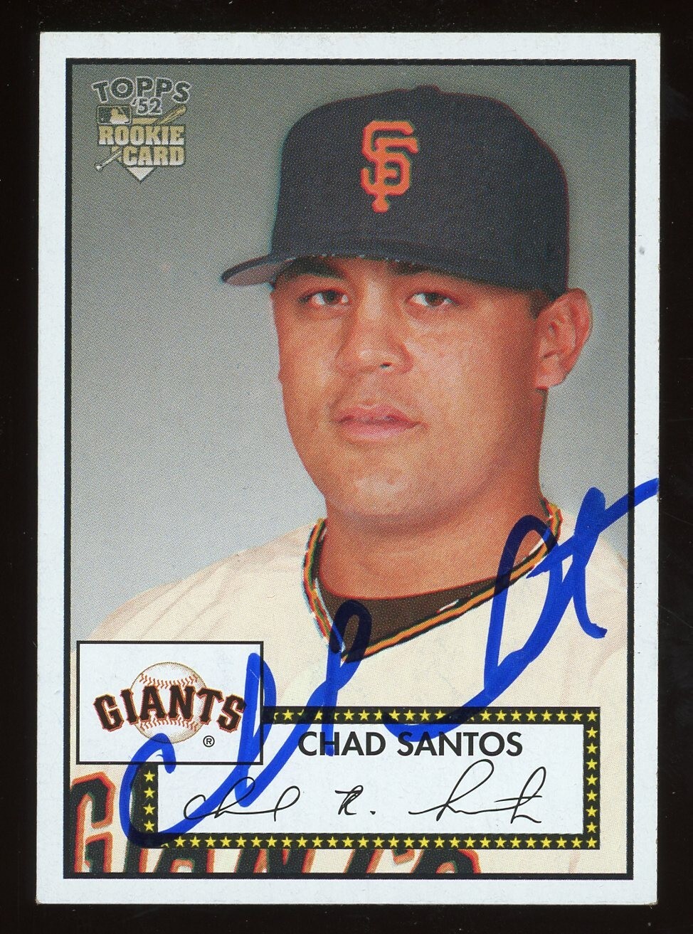 2006 Topps 52 CHAD SANTOS Signed Card autograph AUTO GIANTS | eBay