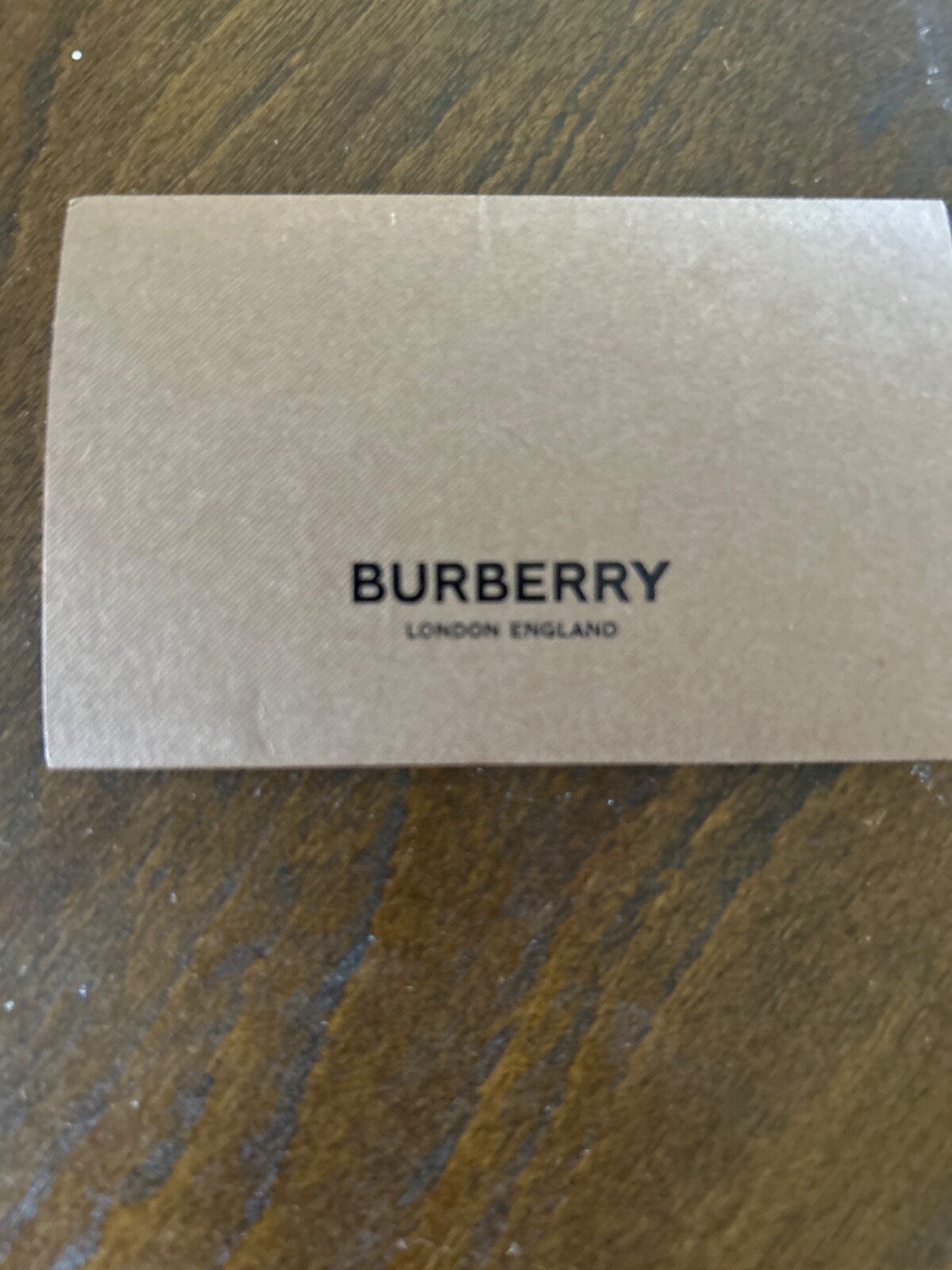 Authentic Burberry London Empty Brown Envelope Card/Receipt ...