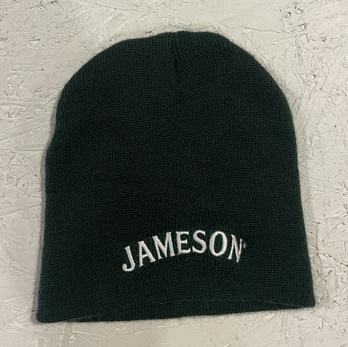 Jameson Whiskey Beanie Winter Hat Dark Green with White Embroidered ...