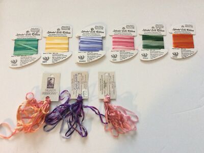 Mixed Lot 13 Thread Gatherer & Rainbow Gallery Silk Ribbon Ndlpt ...