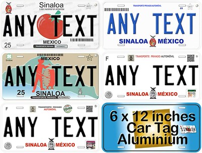 Sinaloa Personalized Car Auto Mexico License Plates Any Text | eBay