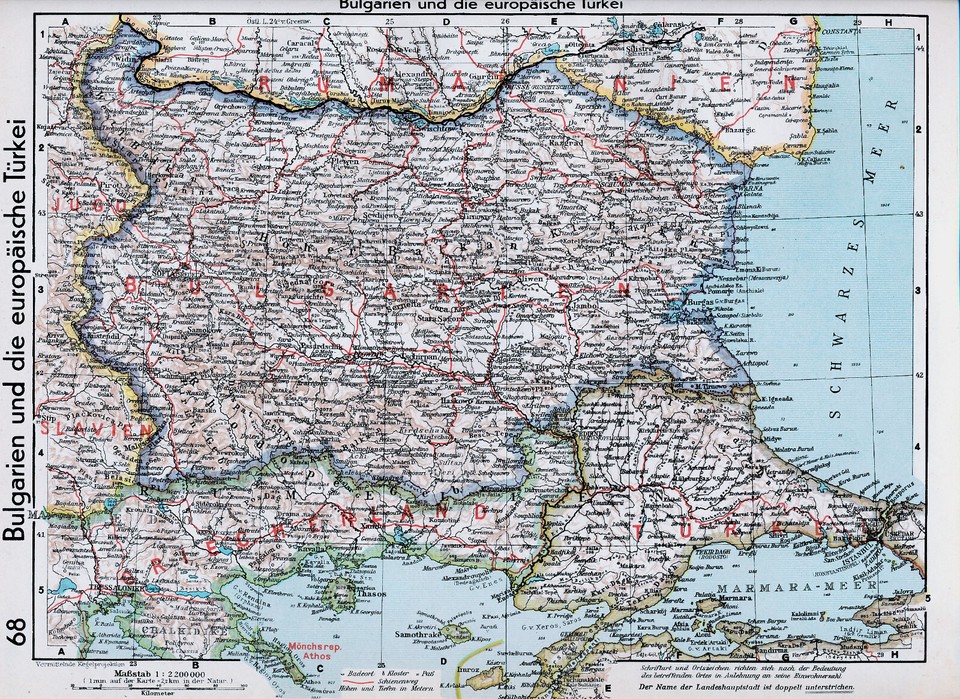 GR BG 1939 orig. Atlas-Karten Greece Bulgaria Thessaloniki Athens ...