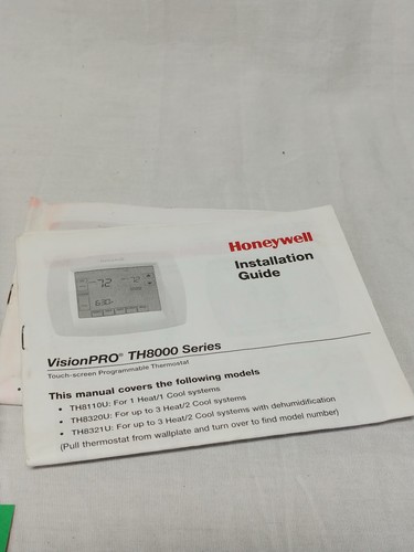 Honeywell Vision PRO 8000 Touchscreen Programmable Thermostat ...