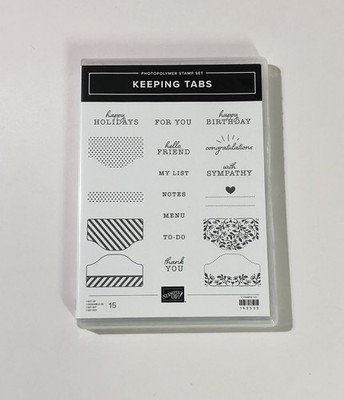 Stampin' Up Keeping Tabs Photopolymer Stamp set Brand New | eBay