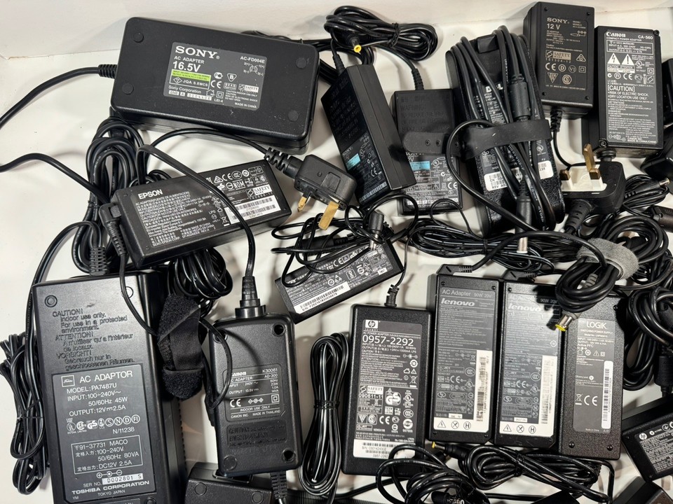 X33 Joblot Laptop Printer Adaptor HP Lenovo Bose Samsung Sony Fujitsu ...