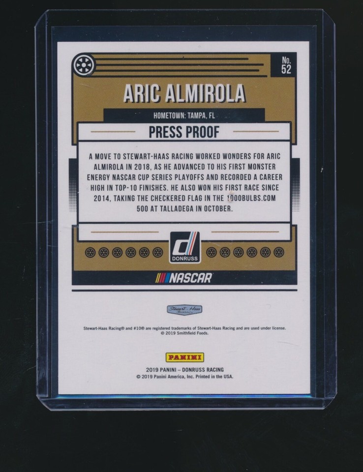 ARIC ALMIROLA 2019 PANINI DONRUSS PRESS PROOF PARALLEL 36/49 #52 | eBay