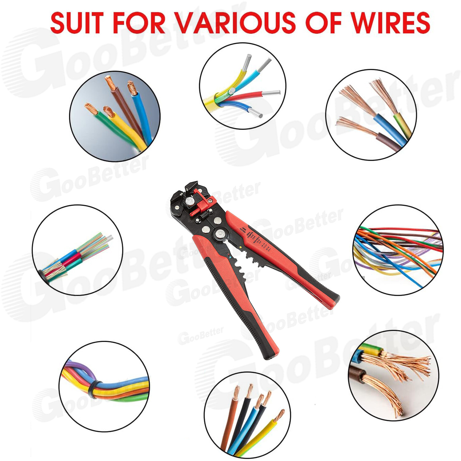 Self-Adjusting Insulation Wire Stripper cutter crimper Terminal Tool ...