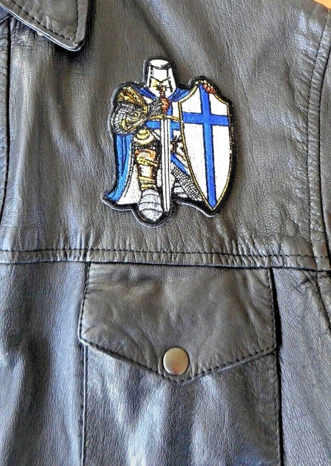 Blue Knight Police Officer Embroidered Sew on Patch 3.1/2" x 4.1/2" | eBay