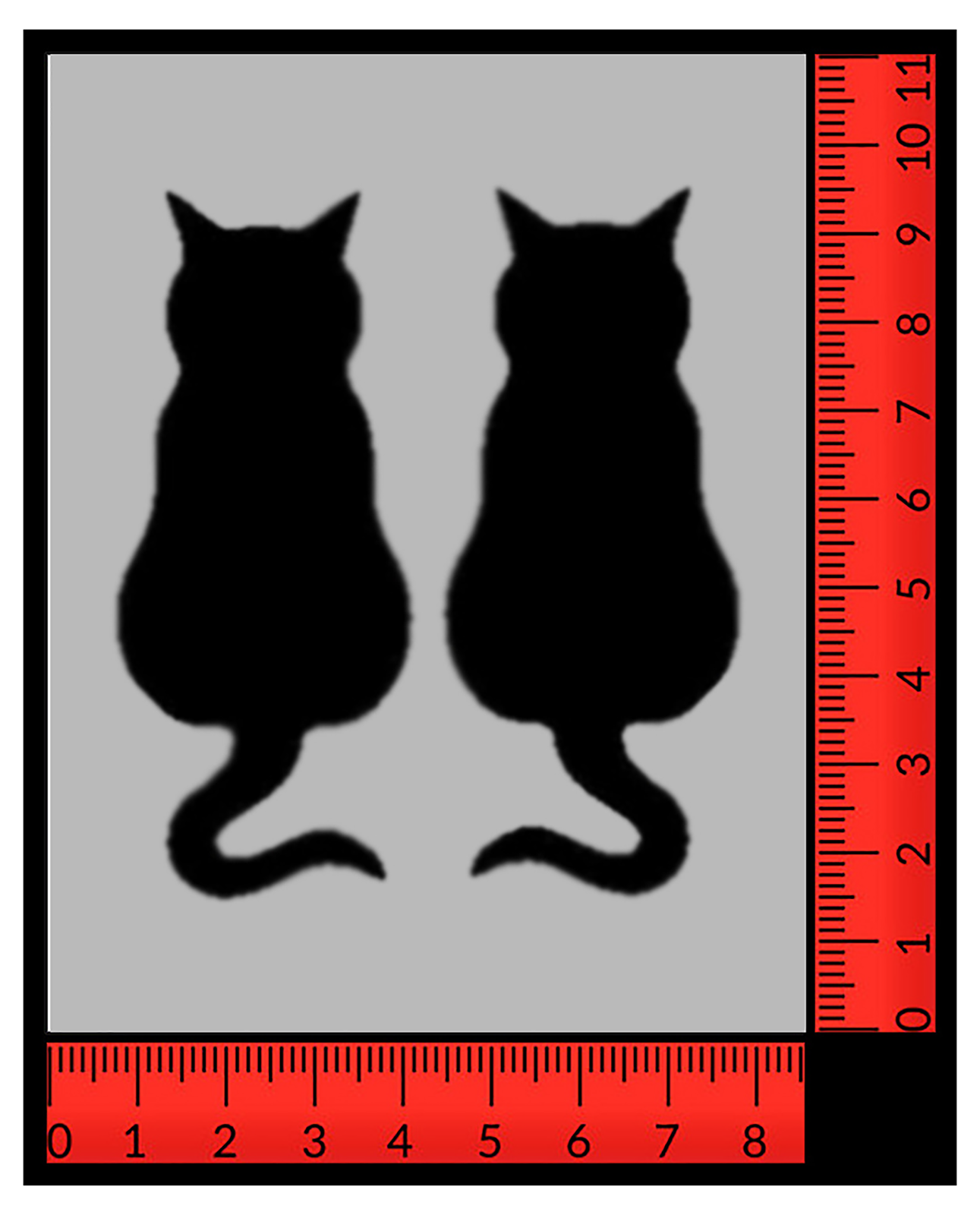 Two Cats Sitting Stencil 11" x 8.5" Custom Stencil FAST FREE SHIPPING ...