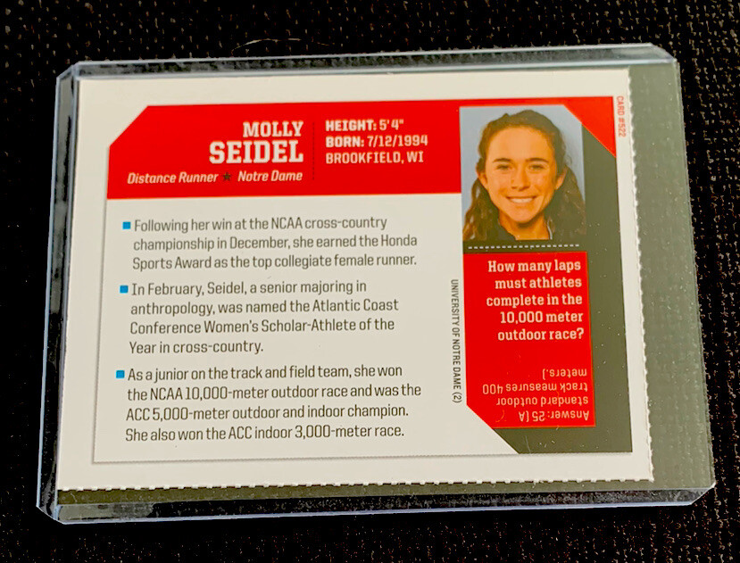 MOLLY SEIDEL ROOKIE RARE SPORTS ILLUSTRATED FOR KIDS SI USA TRACK NOTRE ...