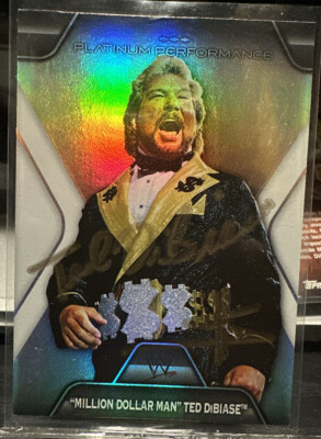 Ted DiBiase Signed 2010 Platinum Performance Card Million Dollar Man ...