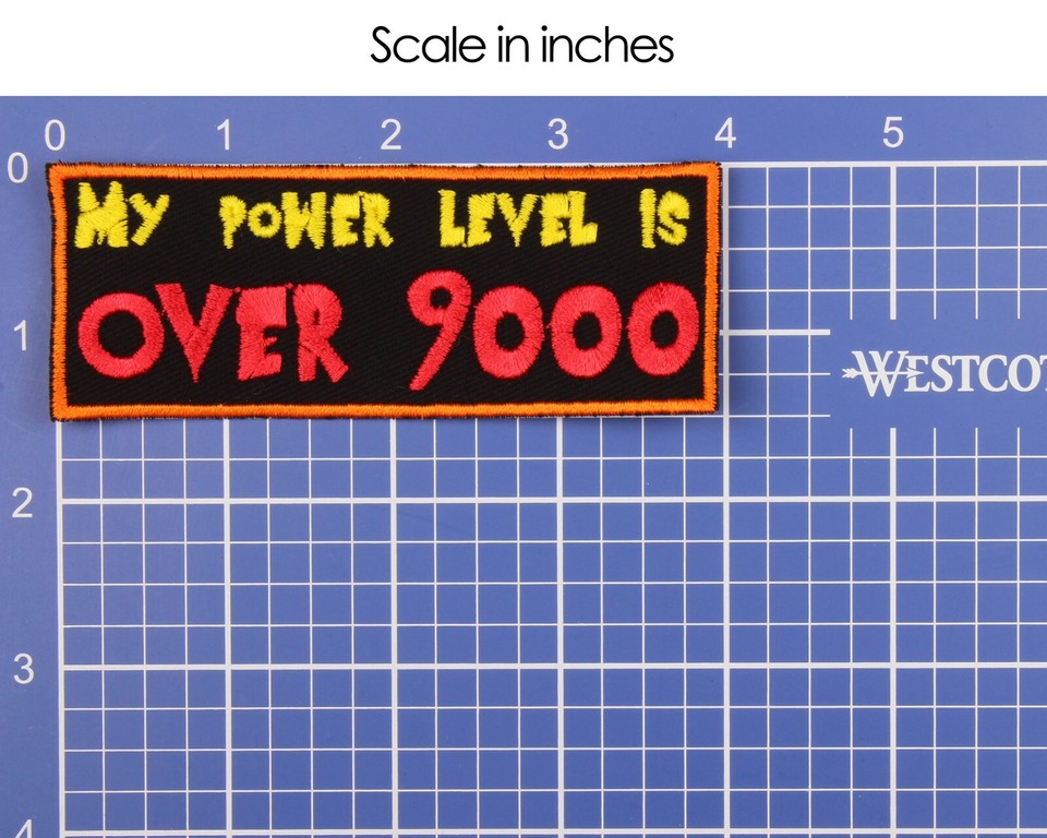 My Power Level Is Over 9000 Patch - Made in USA - Dragonball Z Patch ...