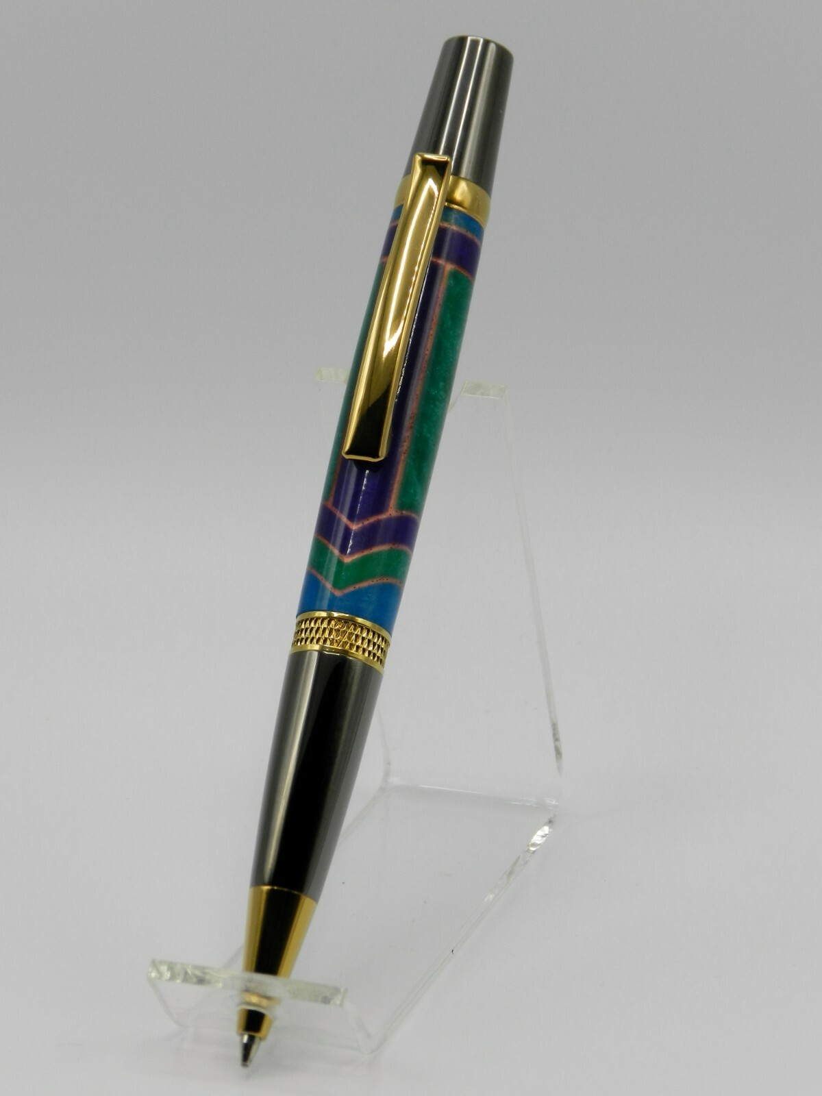 Handmade Gisi Style Ballpoint Pen with Multi Colored Alumilite. Great ...