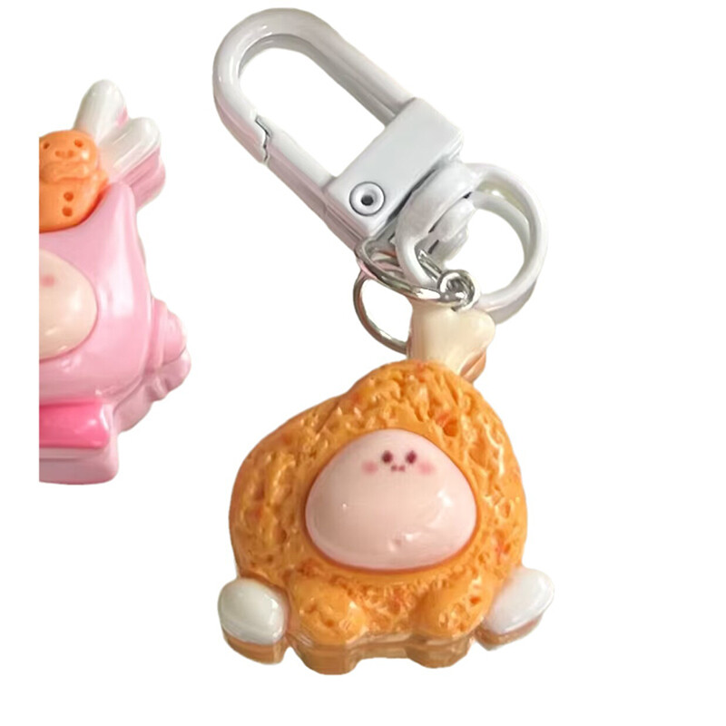 Cartoon Cute Food Resin Pendant Keychain Ins Style Bag Charms Jewelry ...